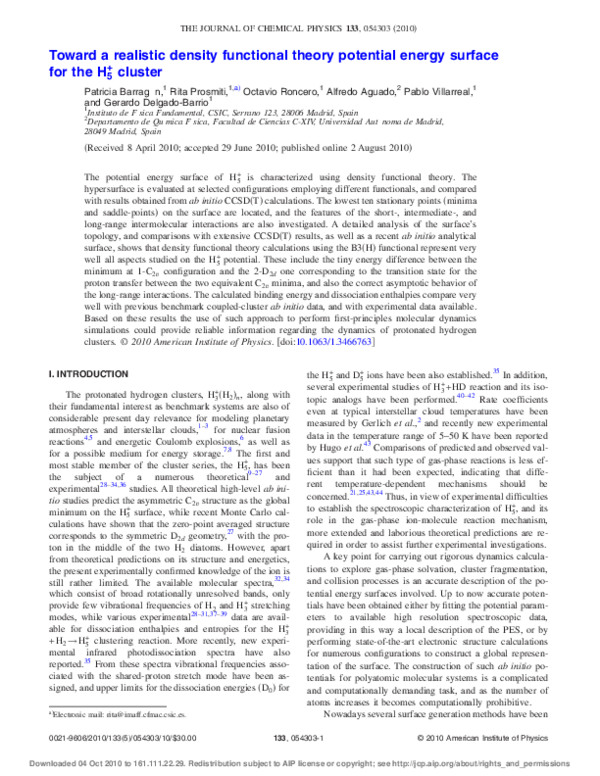 (PDF) Toward a realistic density functional theory potential energy ...