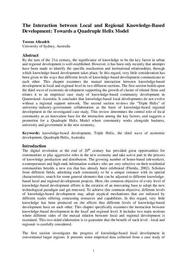 (PDF) The Interaction between Local and Regional Knowledge-Based ...