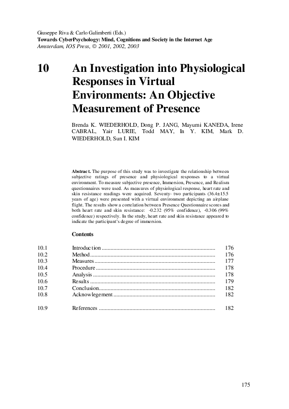 (PDF) Evaluating the Effects of Haptics on Presence while Traveling in a Desktop Virtual ...