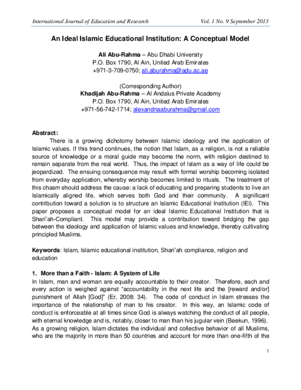 (PDF) ideal education