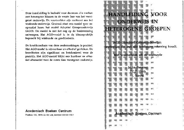 (PDF) Perrenet, J. Chr., Herfs, P.G.P. & Terwel, J. (1991). Handleiding ...