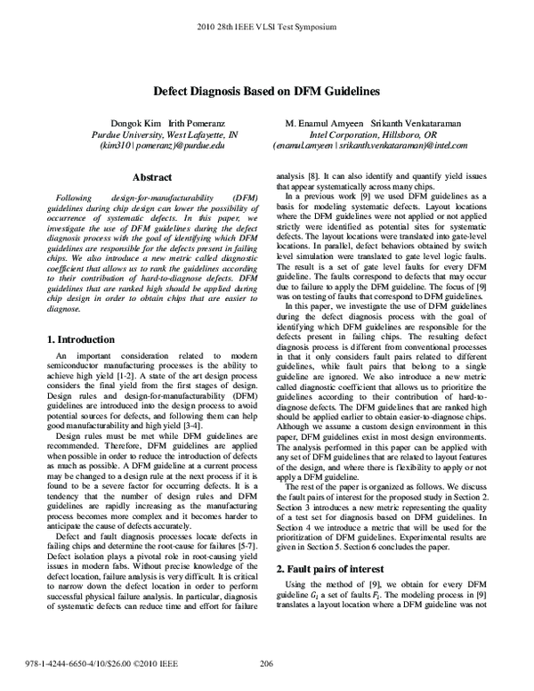 (PDF) Defect diagnosis based on DFM guidelines