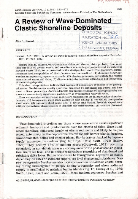 (PDF) A review of wave-dominated clastic shoreline deposits