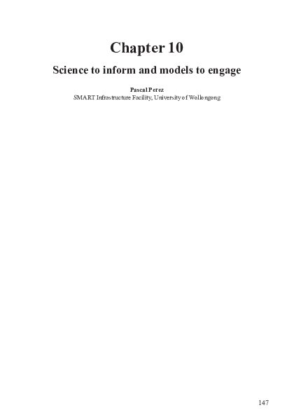 (PDF) Science to inform and models to engage