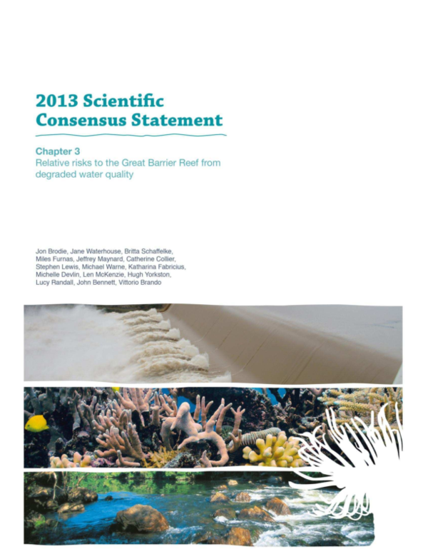 (PDF) 2013 Scientific Consensus Statement – Chapter 3 Relative risk to the Great Barrier Reef ...