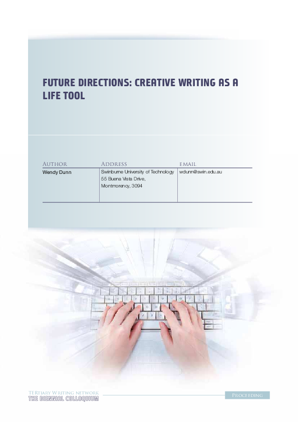 (PDF) FUTURE DIRECTIONS: CREATIVE WRITING AS A LIFE TOOL