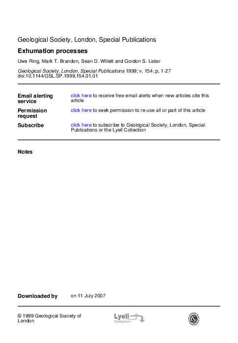 (PDF) Exhumation Processes: Normal Faulting, Ductile Flow and Erosion