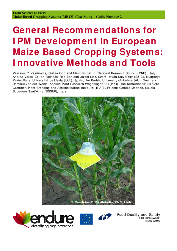 (PDF) General Recommendations for IPM Development in European Maize Based Cropping Systems ...