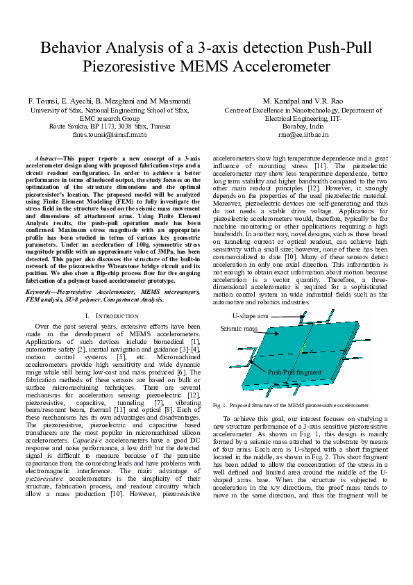 (PDF) Behavior Analysis of a 3-axis detection Push-Pull Piezoresistive ...