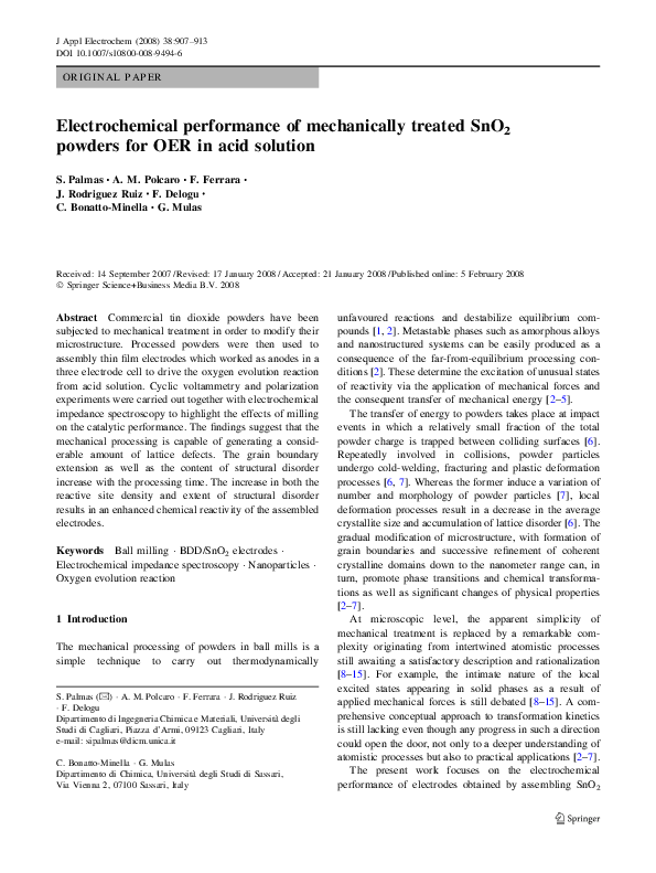 (PDF) Electrochemical performance of mechanically treated SnO2 powders ...