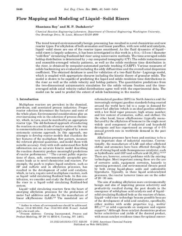 (PDF) Flow Mapping and Modeling of Liquid−Solid Risers