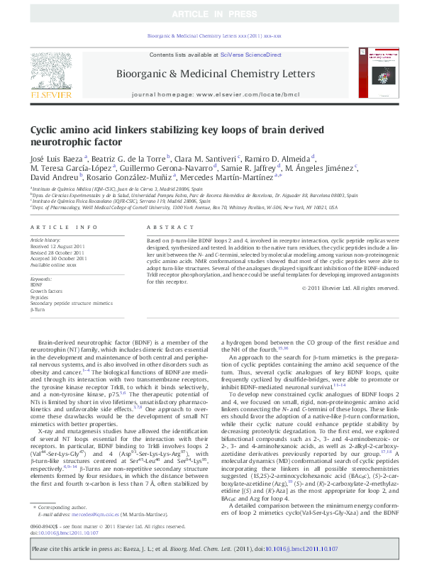 (PDF) Cyclic amino acid linkers stabilizing key loops of brain derived ...