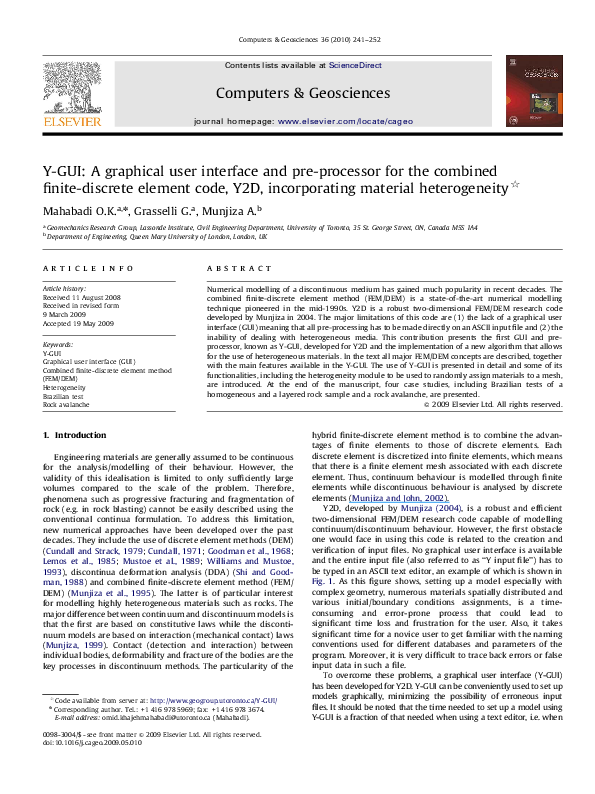 Y Gui A Graphical User Interface And Pre Processor For The Combined