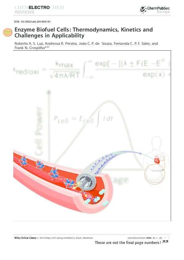 (PDF) Enzyme Biofuel Cells: Thermodynamics, Kinetics and Challenges in Applicability