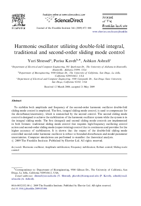 (PDF) Harmonic oscillator utilizing double-fold integral, traditional ...