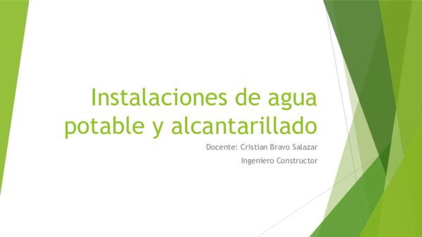 (PPT) Clase 2 Repaso y sistemas de distribucion de agua potable 2