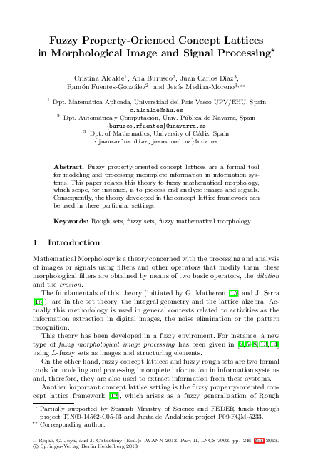 (PDF) Fuzzy Property-Oriented Concept Lattices in Morphological Image and Signal Processing