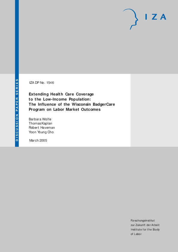 (PDF) Extending Health Care Coverage to the Low-Income Population: The ...