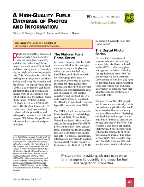 (PDF) A high-quality fuels database of photos and information