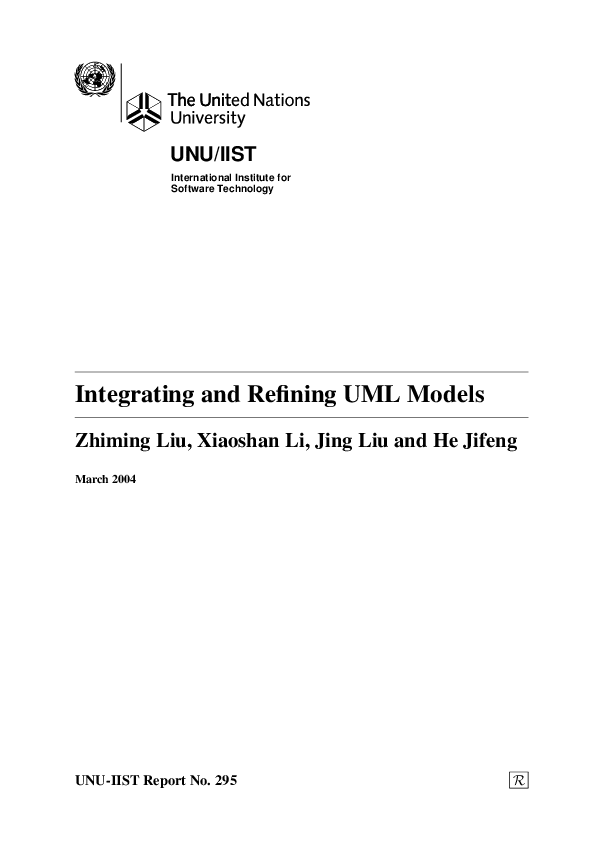 (PDF) Integrating and refining UML models