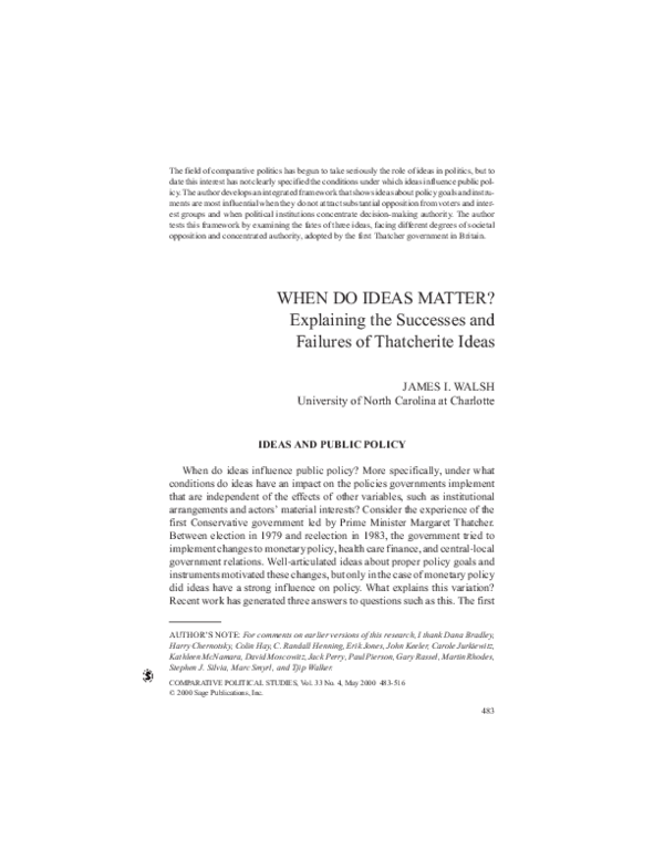 (PDF) WHEN DO IDEAS MATTER?