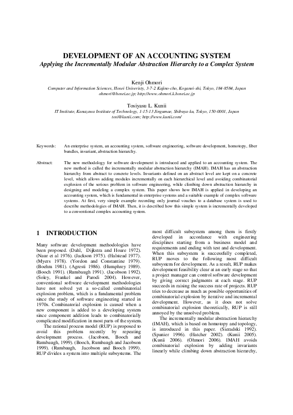 (PDF) DEVELOPMENT OF AN ACCOUNTING SYSTEM Applying the Incrementally Modular Abstraction ...