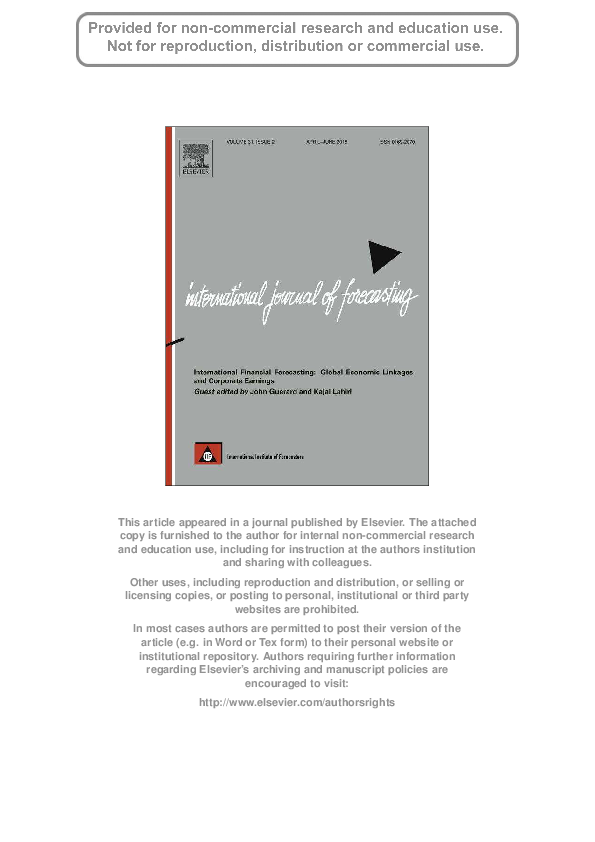 Pdf Earnings Forecasting In A Global Stock Selection Model And