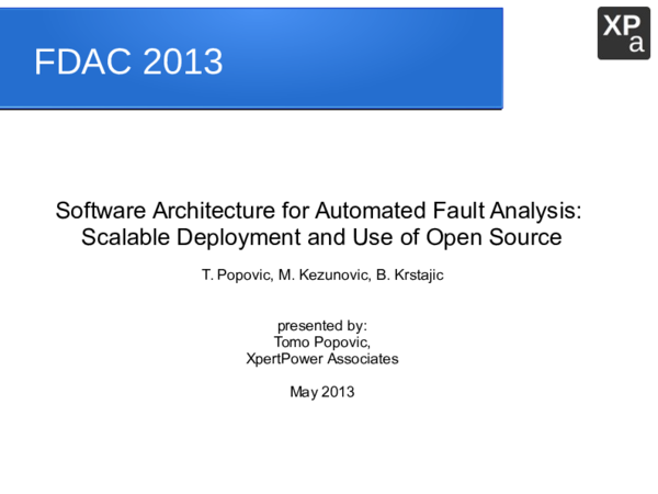 Pdf Presentation Slides Software Architecture For Automated Fault