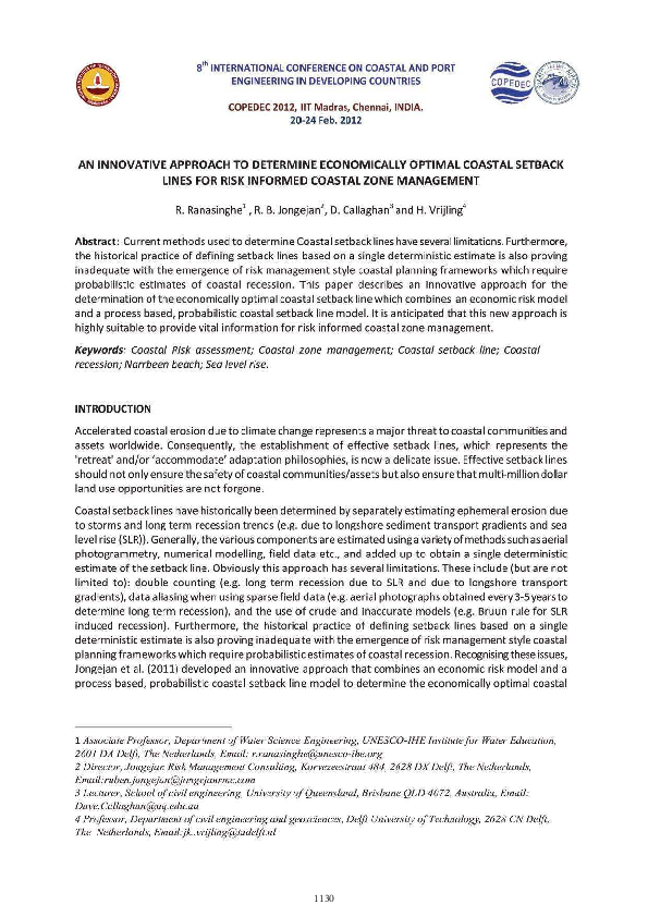 (PDF) An innovative approach to determine economically optimal coastal ...