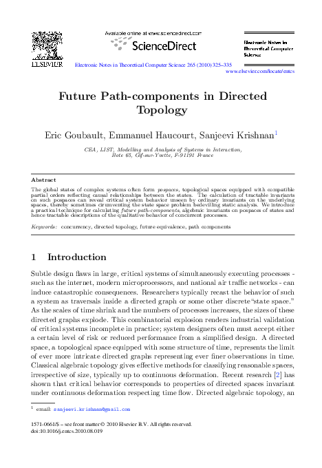 (PDF) Future Path-components in Directed Topology