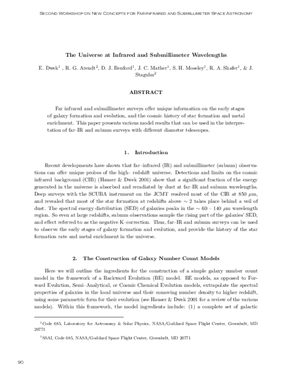 (PDF) The Universe at Infrared and Submillimeter Wavelengths