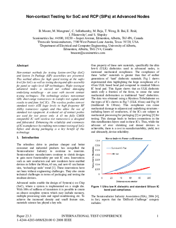 (PDF) Non-contact Testing for SoC and RCP (SIPs) at Advanced Nodes | M ...