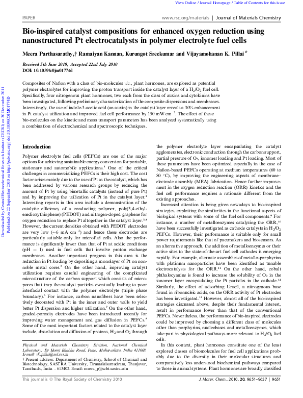(PDF) Bio-inspired catalyst compositions for enhanced oxygen reduction ...