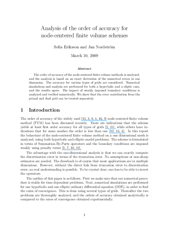 Pdf Analysis Of Mesh And Boundary Effects On The Accuracy Of Node