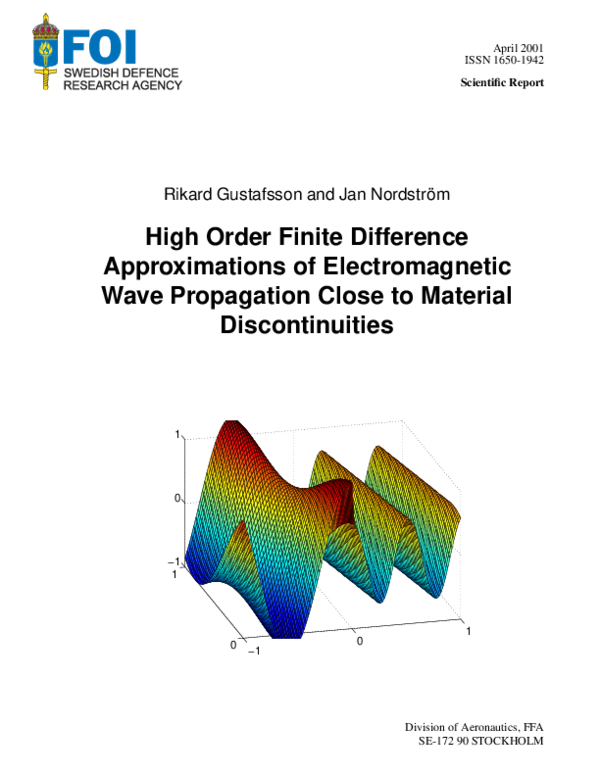(PDF) High Order Finite Difference Approximations of Electromagnetic Wave Propagation Close to ...