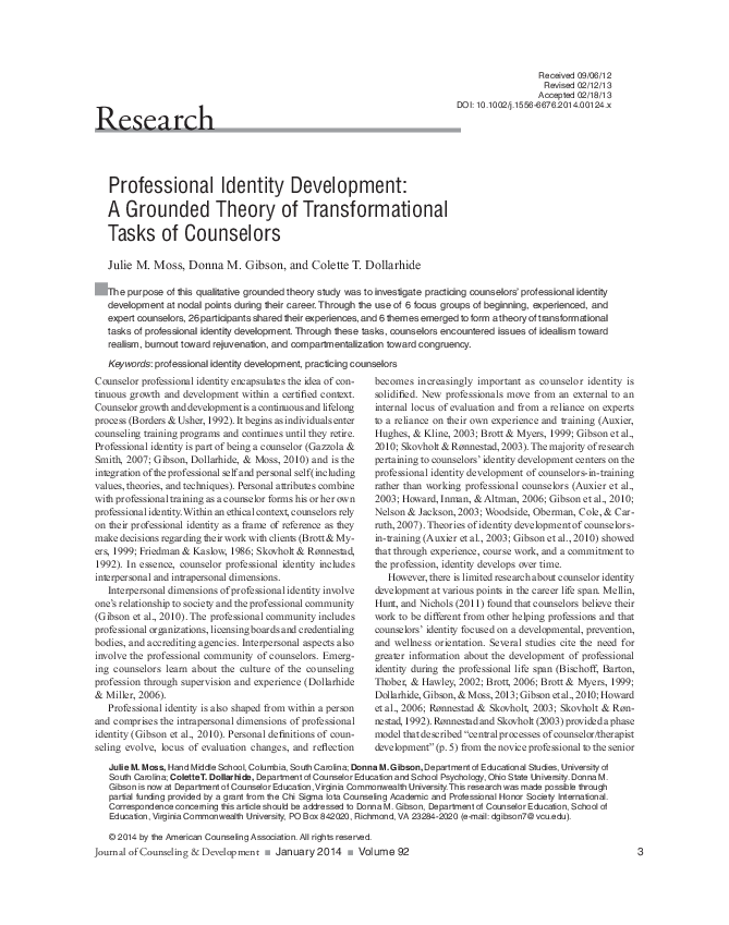(PDF) Professional Identity Development: A Grounded Theory of ...