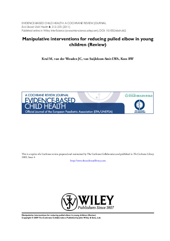 (PDF) Cochrane review: Manipulative interventions for reducing pulled ...