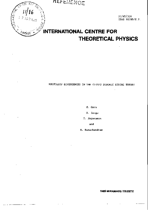 (PDF) Multiloop divergences in the closed bosonic string theory