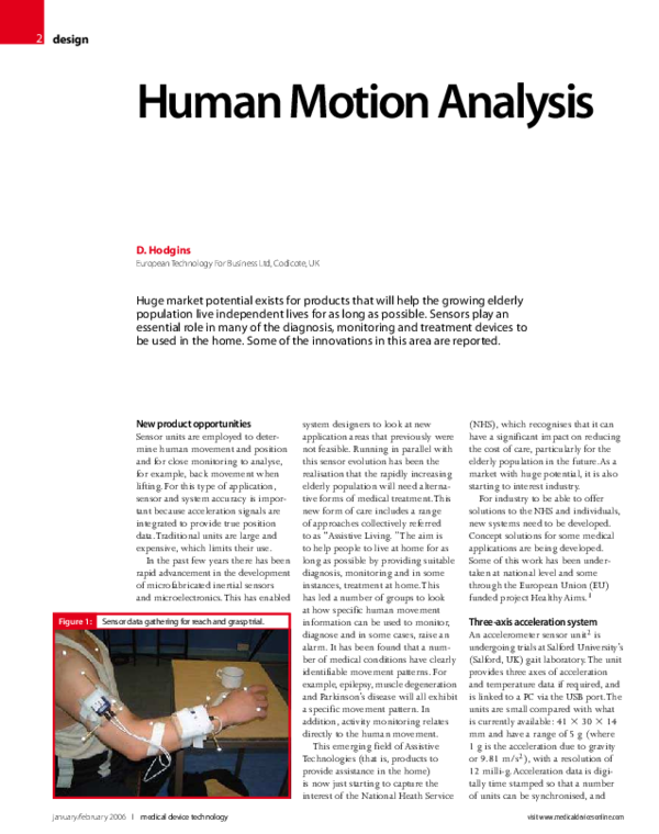 (PDF) Human Motion Analysis | Diana Hodgins - Academia.edu