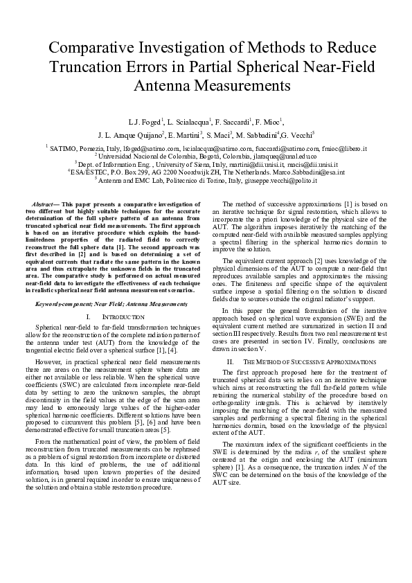 Pdf Comparative Investigation Of Methods To Reduce Truncation Errors
