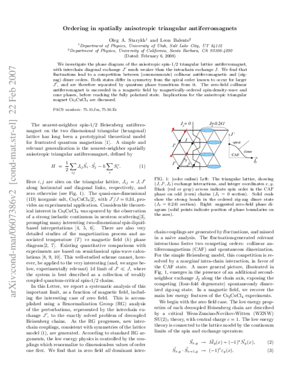 Ordering in Spatially Anisotropic Triangular Antiferromagnets