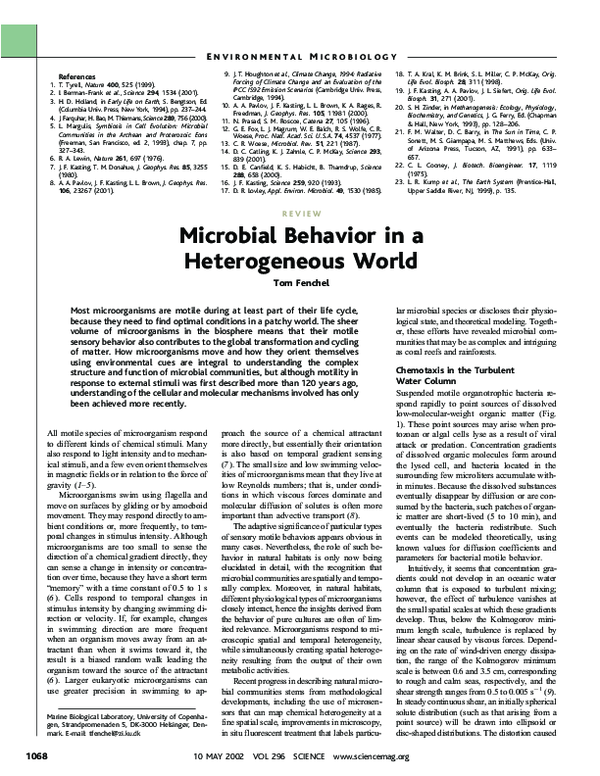 (PDF) Microbial Behavior in a Heterogeneous World