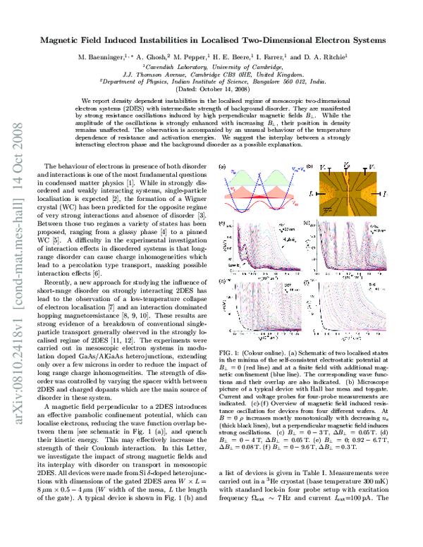 (PDF) Magnetic-field-induced instabilities in localized two-dimensional ...