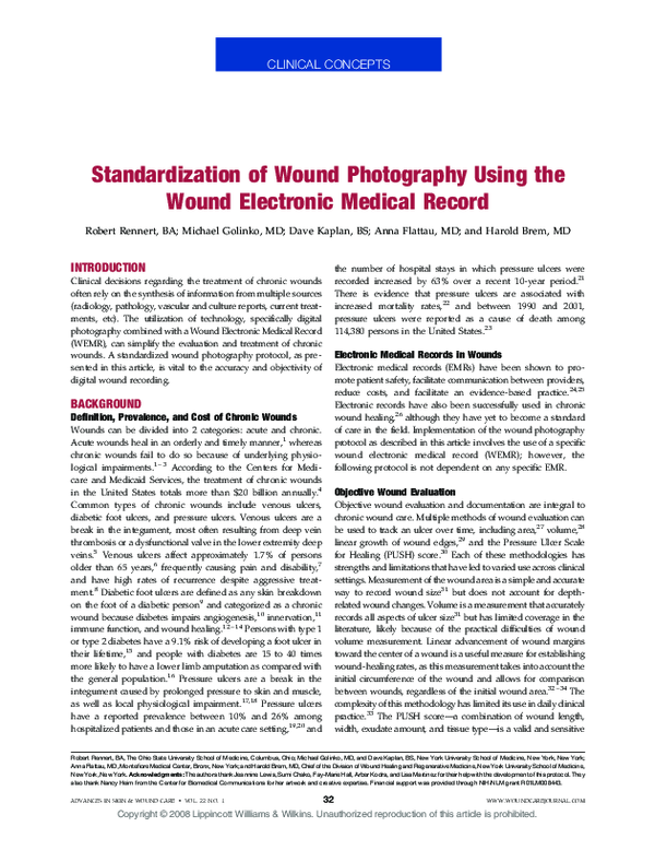 (PDF) Standardization of Wound Photography Using the Wound Electronic ...
