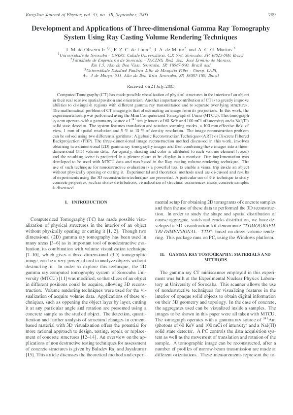 (PDF) Development and applications of three-dimensional gamma ray tomography system using ray ...