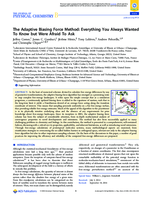 (PDF) The Adaptive Biasing Force Method: Everything You Always Wanted ...