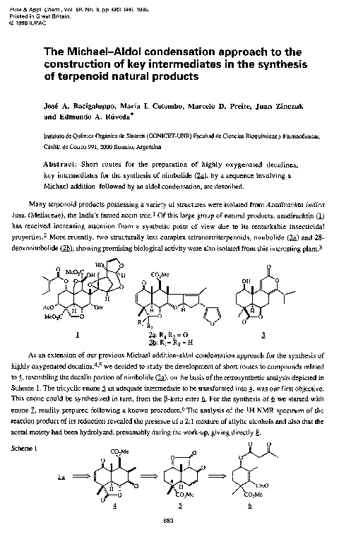 (PDF) ChemInform Abstract: The Michael-Aldol Condensation Approach to ...