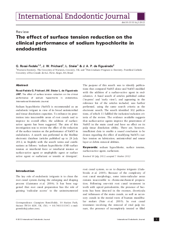 (PDF) The effect of surface tension reduction on the clinical ...