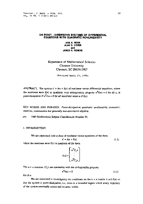 (PDF) On point-dissipative systems of differential equations with ...