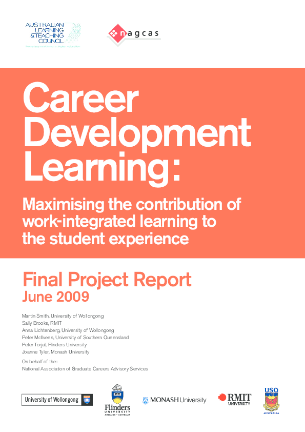 (PDF) Career Development Learning: Maximising the Contribution of Work ...